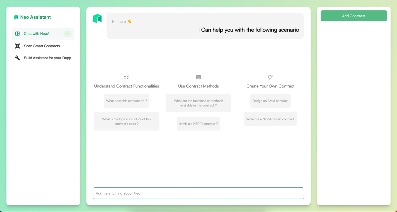 NeoAI Assistant | Buidls | DoraHacks