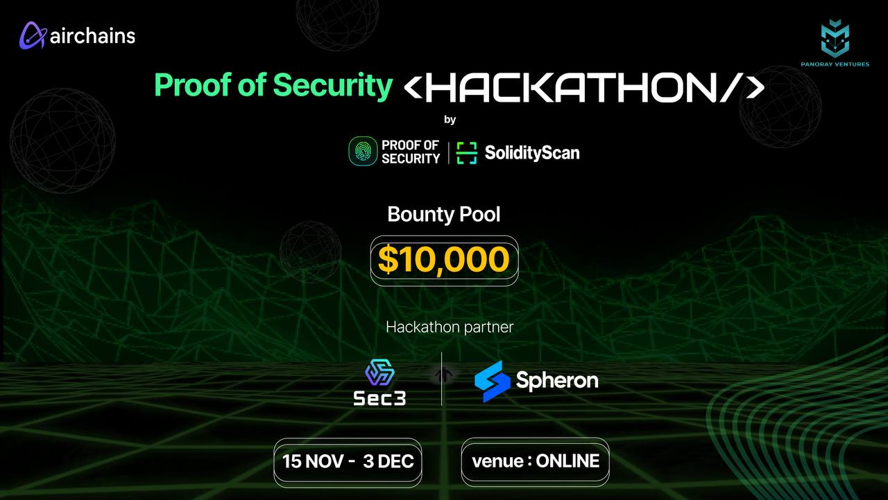 Proof of Security Hackathon by SolidityScan | Hackathon | DoraHacks