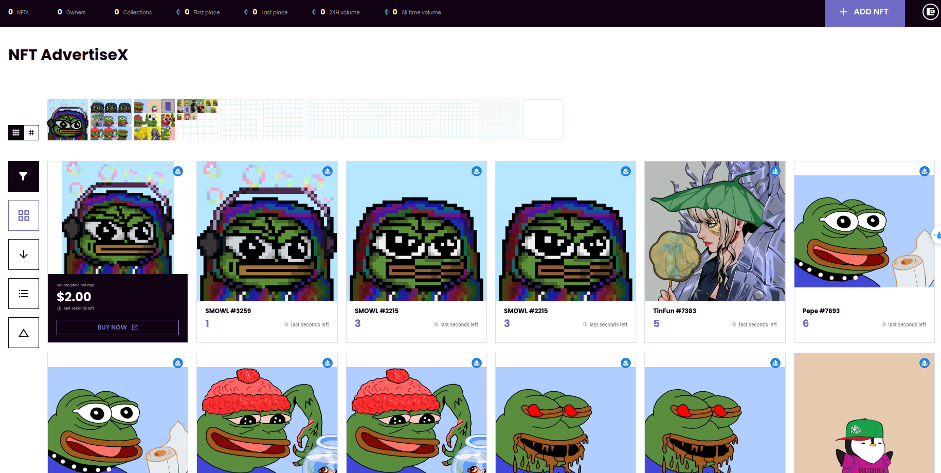 NFT AdvertiseX on Mina | Buidls | DoraHacks