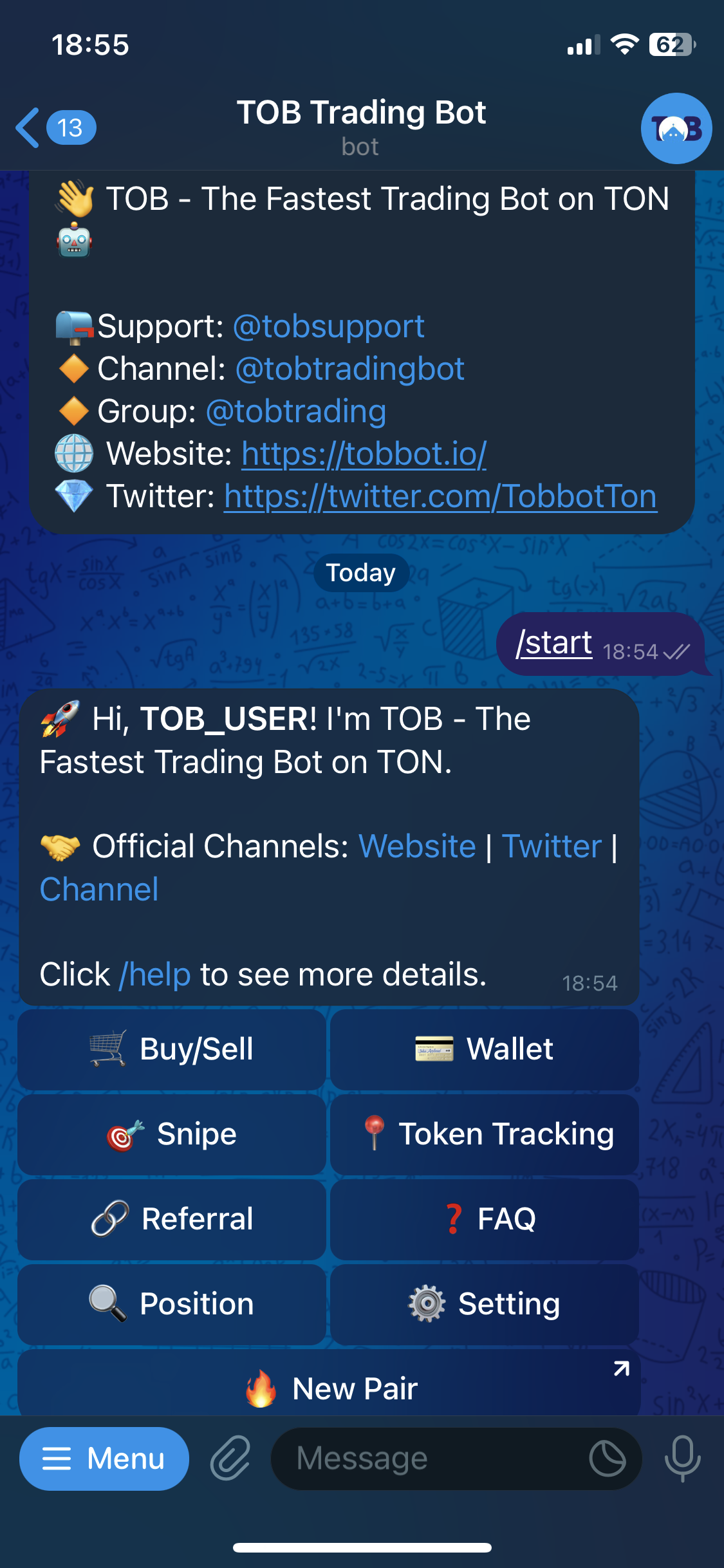Tobbot - The Fastest Trading Bot on TON | Buidls | DoraHacks