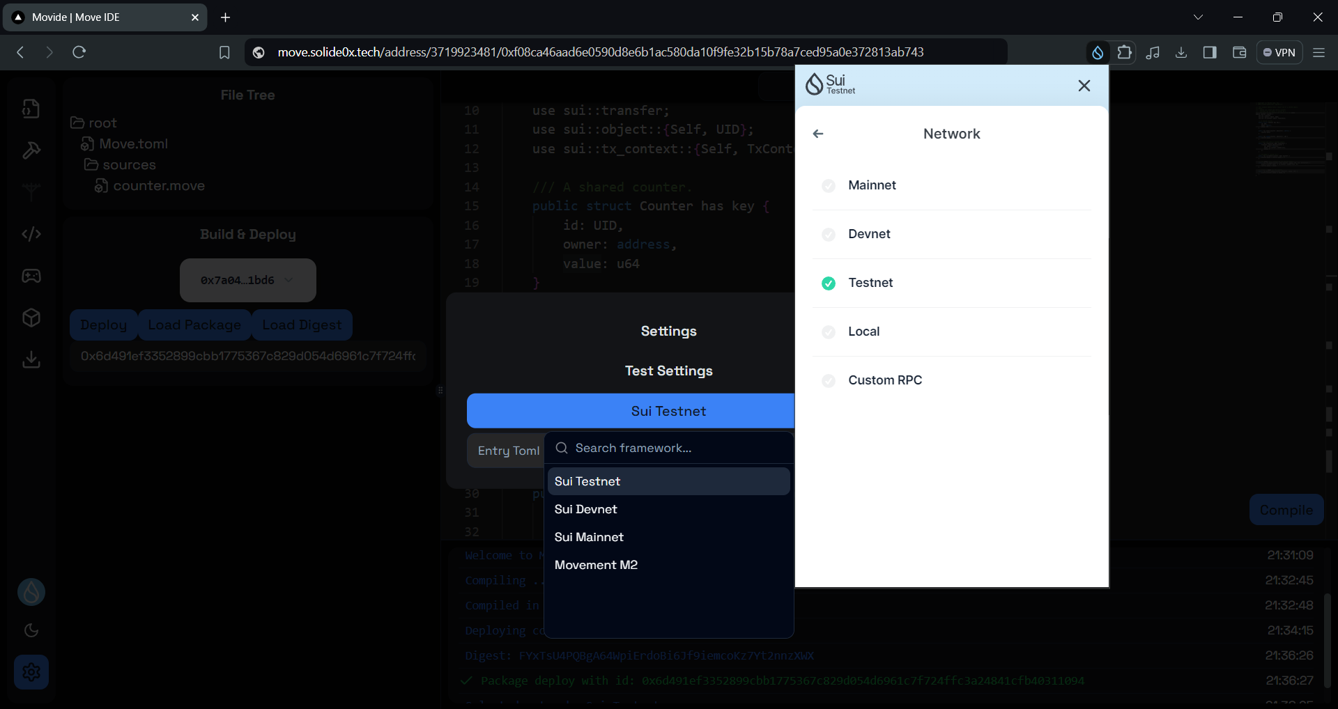 Movide - Move Programming IDE | Buidls | DoraHacks
