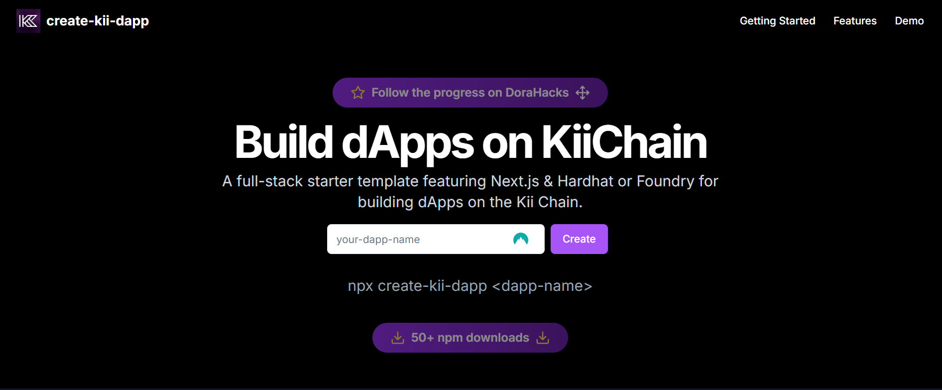 create-kii-dapp | Buidls | DoraHacks