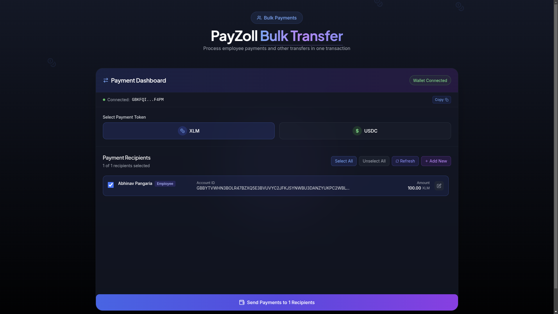 PayZoll_Stellar | Buidls | DoraHacks