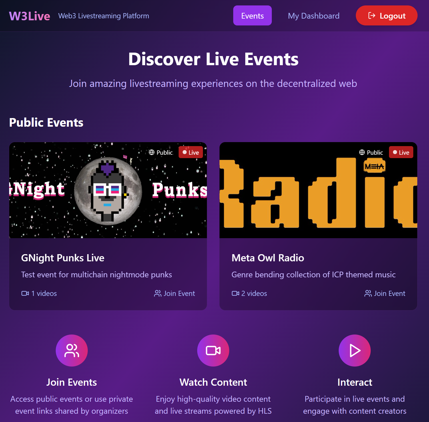 W3Live | Buidls | DoraHacks