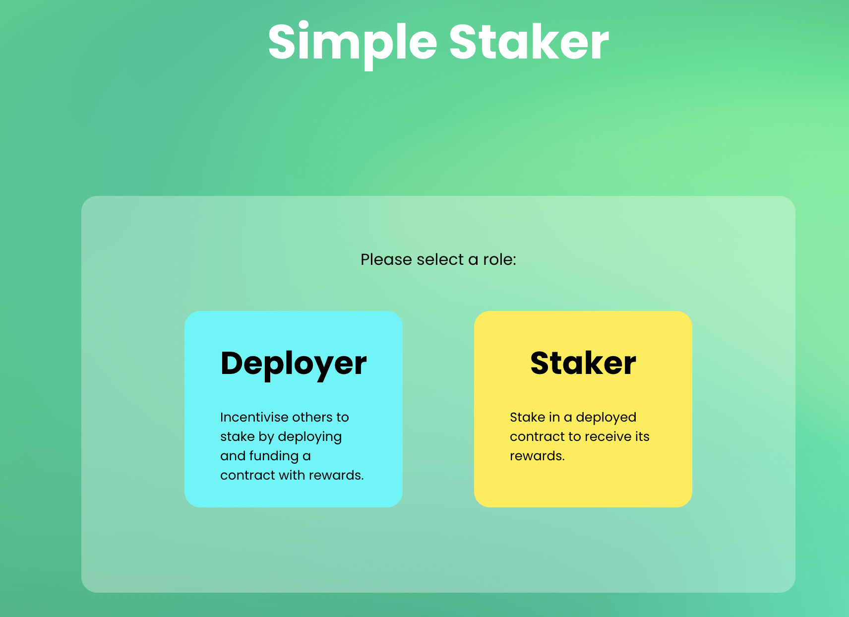 Simple Staker | Buidls | DoraHacks