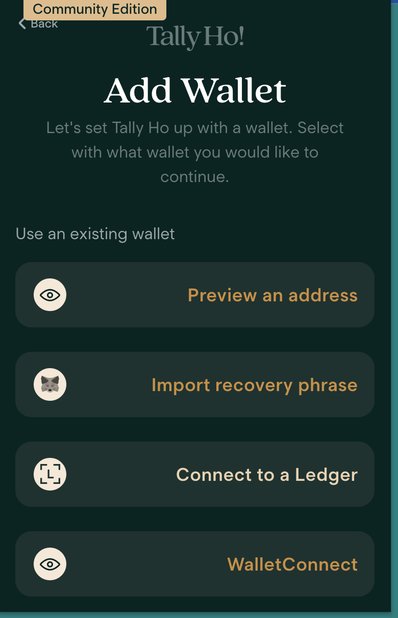 Tally Wallet Connect | Buidls | DoraHacks